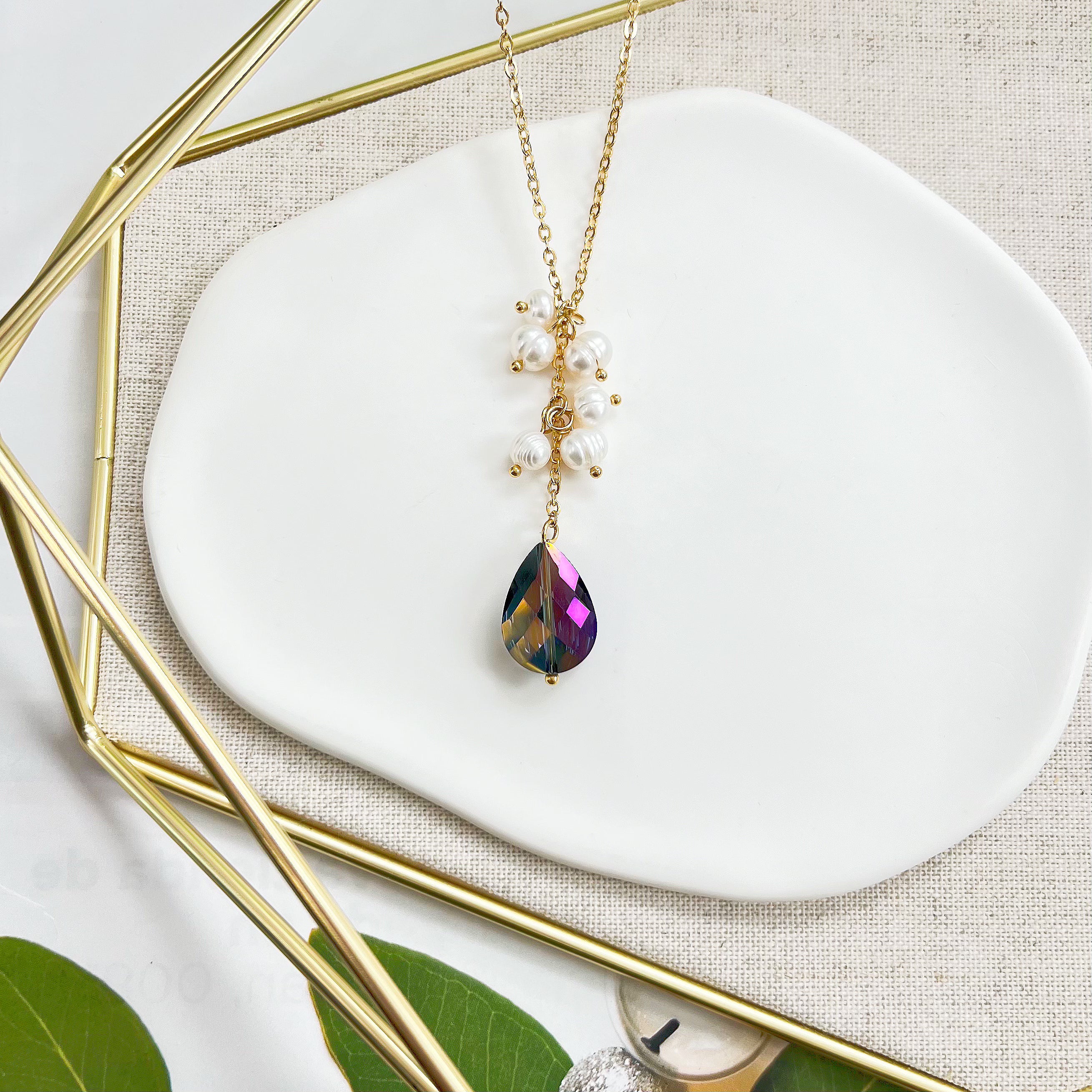 4N-3369G-18 GD PEARLS DROP NK – Papillon PR